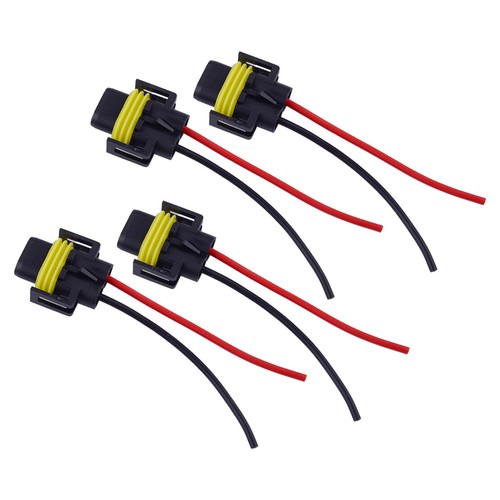 4pc Female 880 Fog Light Lamp Bulb Plug Adapter Socket Wire Harness ...