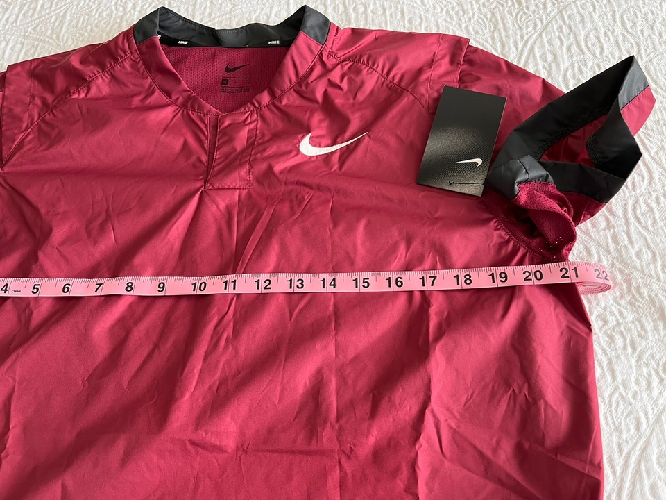 Nike Men’s Maroon Baseball Activewear Windshirt Cage Jacket BQ3237-610 ...