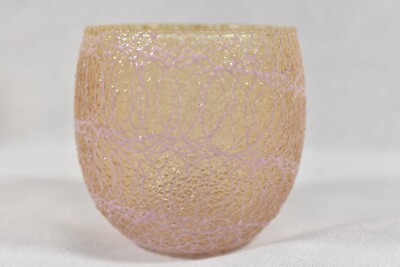 Vintage Color Craft Roly Poly Spaghetti String Tumbler Glass Cup MCM ...