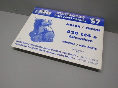 1997 KTM 620 LC4 e ADVENTURE MOTOR ENGINE SPARE PARTS MANUAL NEW PARTS ...