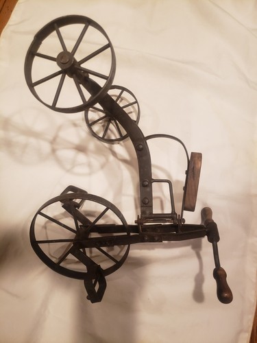 Vintage Hand Crafted Metal Wrought-iron/wood Tricycle Working Doll Size ...