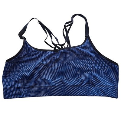 C9 by Champion Womens Sz M Low Impact Sports Bra Strappy Blue Black ...