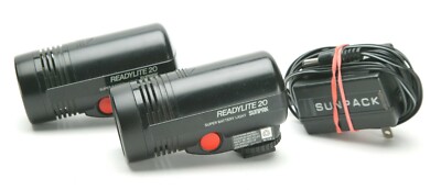 Vintage Two Sunpak Video Lights READYLITE 20 W/One Battery & One ...