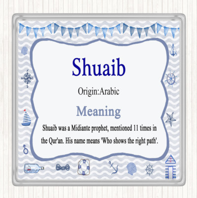 Shuaib Name Meaning Drinks Mat Coaster Nautical | eBay UK