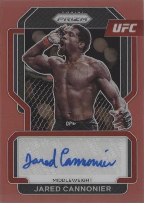 2022 Panini Prizm UFC - Signatures Jared Cannonier #SG-JCN Red Prizm ...