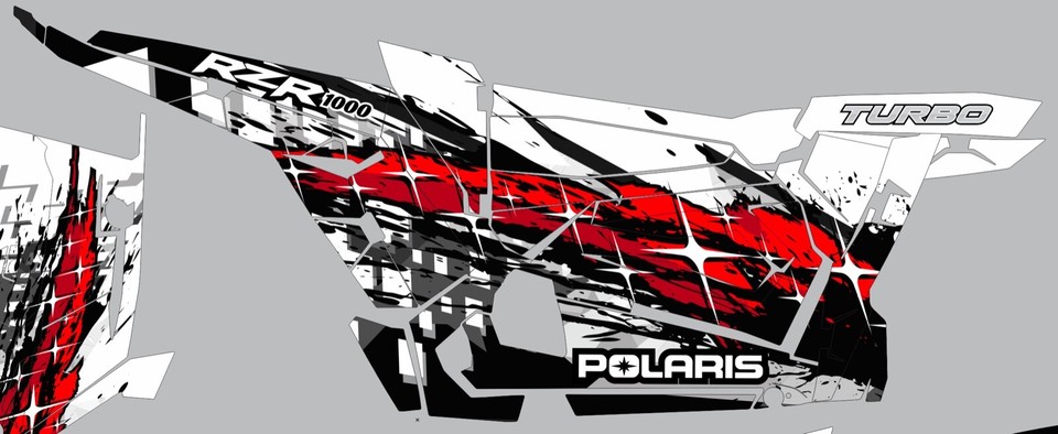 POLARIS TURBO RZR XP 1000 2015 2016 2017 2018 2019 Graphic decals hood ...