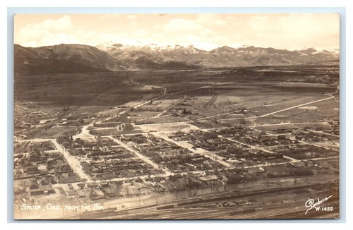 Salida, CO Postcard- RPPC SALIDA COLO FROM THE AIR SANBORN | eBay