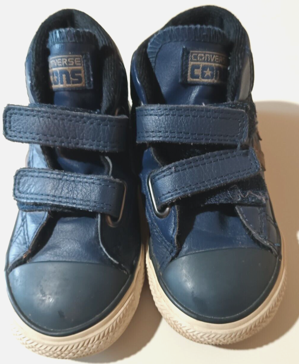 Converse All Star Toddler Size 7 Shoes Sneakers Blue Hook Loop | eBay