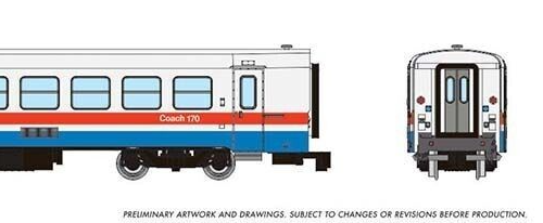 Rapido N Scale ~ New 2024 ~ Amtrak RTL Turboliner ~ Coach #184 Phase ...