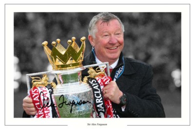ALEX FERGUSON Signed Autograph PHOTO Gift Signature Print MANCHESTER ...