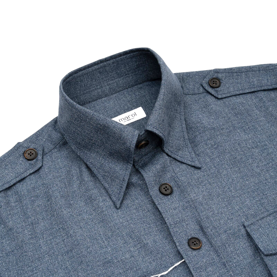 1400$ LUXURY MAROL BOLOGNA Safari Jacket Shirt LORO PIANA Cotton 100% ...