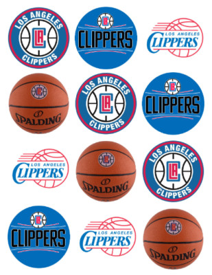 Los Angeles Clippers Edible Image Toppers. Edible Round Pre Cut ...