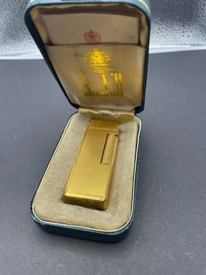 Dunhill Rollagas Very Early Gold Barley Pattern Cigar Lighter- Rebuilt ...