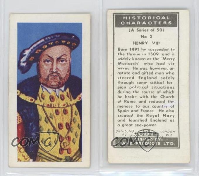 1957 Kane Historical Characters King Henry VIII #2 7ut | eBay