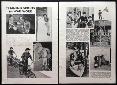 “Training Scouts for War Work” 1942 pictorial Emergency Service Corps ...