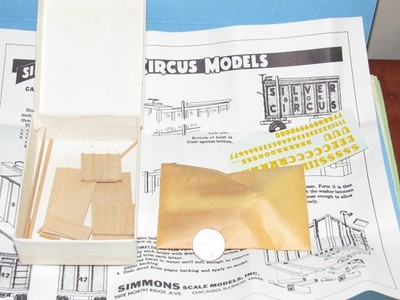 SIMMONS ho scale CIRCUS CANVAS WAGON KIT for Model Train Layouts ...