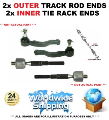 2xOUTER 2xINNER TRACK ROD ENDS for VOLVO V40 Hatchback T4 2013-2015 ...