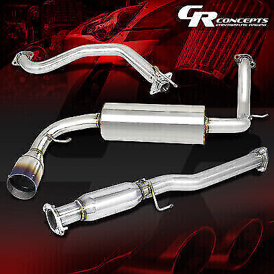4.5" MUFFLER BURNT TIP CATBACK EXHAUST SYSTEM FOR 1988-1991 HONDA CRX 2 ...