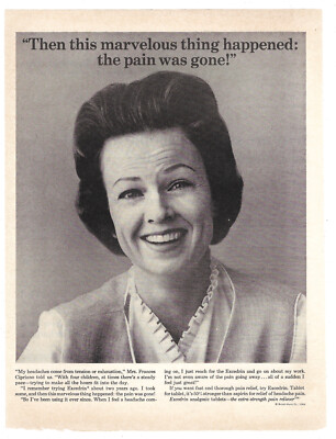 Excedrin Print Ad Vintage Advertisement Medicine Pain Relief Bristol ...