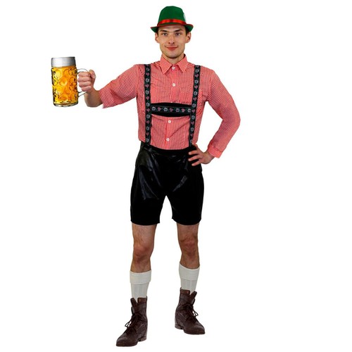 MENS BAVARIAN COSTUME GERMAN BEER FESTIVAL LEDERHOSEN OKTOBERFEST FANCY ...
