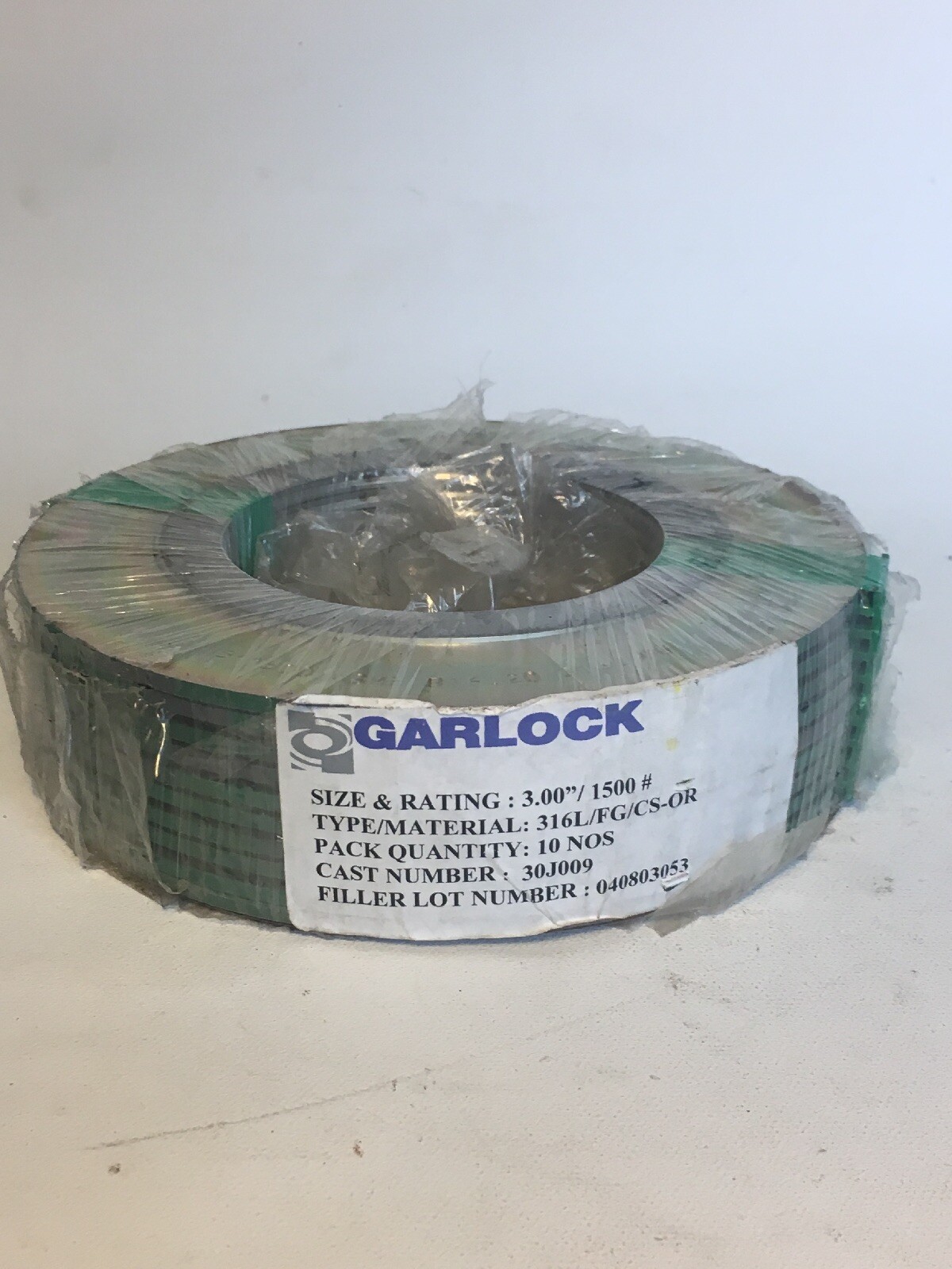 (10) Garlock Flexseal 3” 1500 ASME B16.20 Spiral Wound Gasket 316L-FG ...