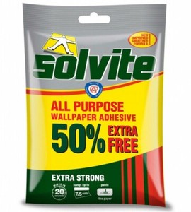 Solvite All-Purpose Extra Strong Wallpaper Paste Adhesive -Hangs up to ...