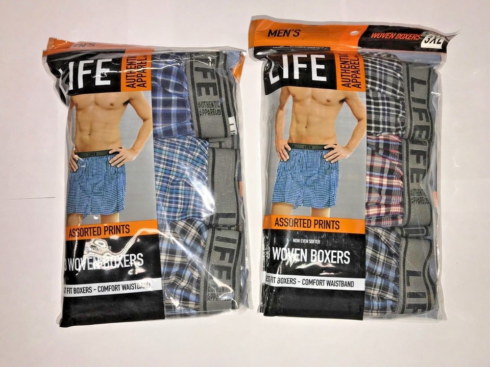 LIFE Authentic Apparel woven Boxers 6 pack | eBay