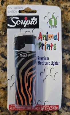 SCRIPTO PREMIUM ELECTRONIC LIGHTER ANIMAL PRINT NEW | eBay