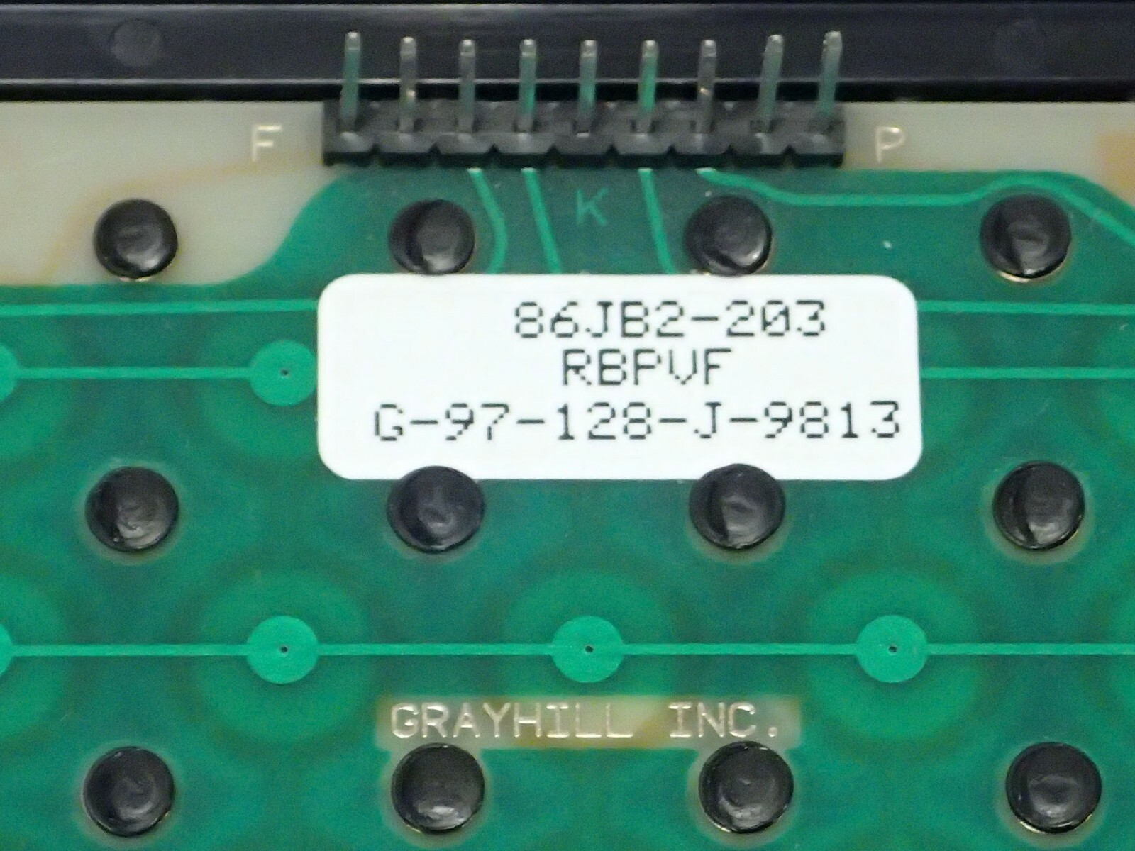 GRAYHILL 86JB2-203 KEYPAD MATRIX 5x4 ALPHA NUMERIC 20 KEY TRANSPARENT ...