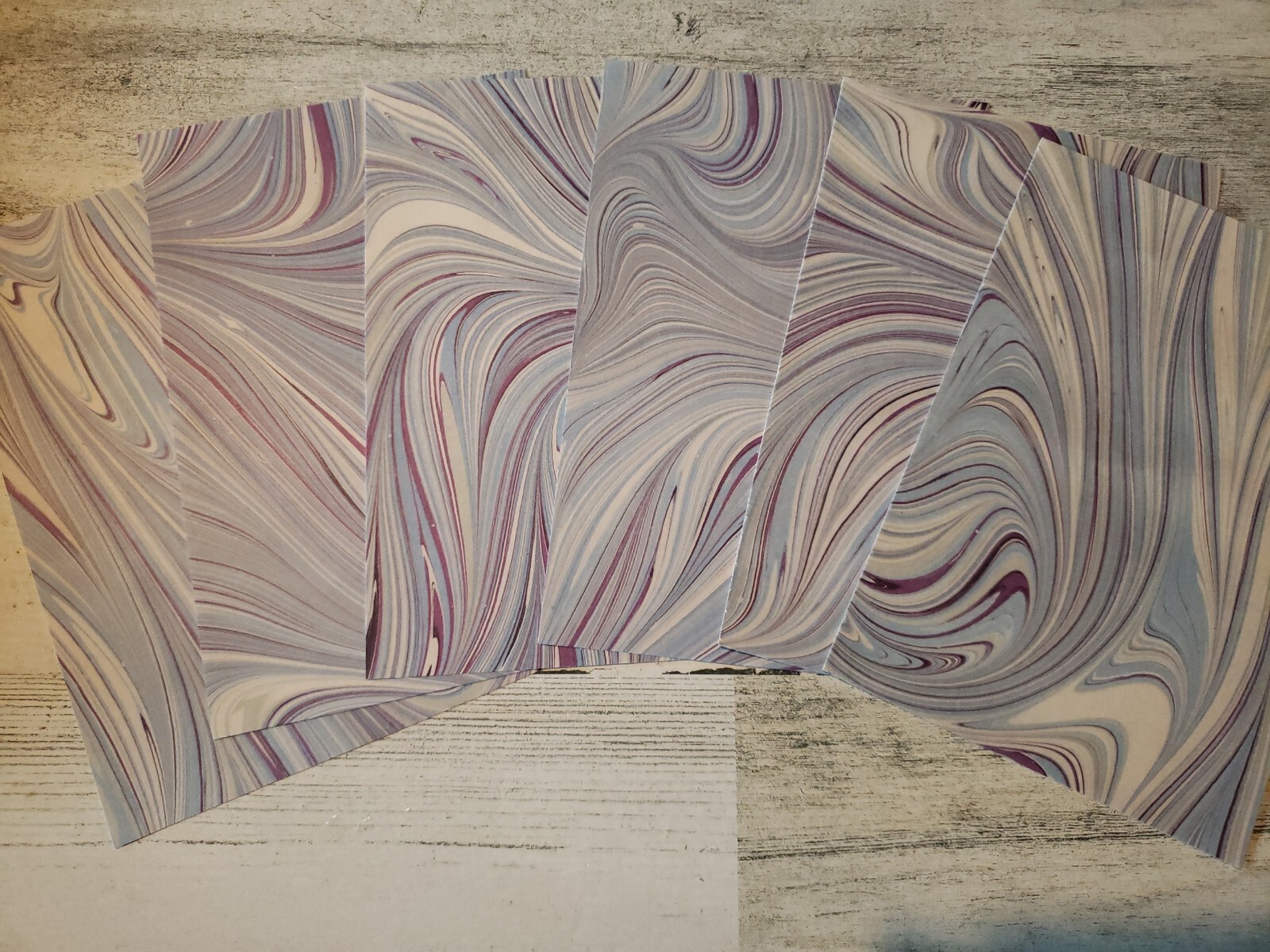 6 pieces of purple blue swirls Scrapbook Paper 4x6 photo mats #129 | eBay