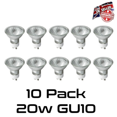 GU10 Bulbs 20w Halogen Spot Light Lamps Pack of 10 *UK Seller ...