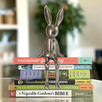 Bunny Boulevard Silver Metal Sitting Bunny Rabbit Sculpture | eBay