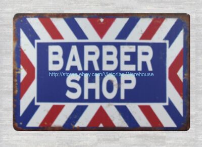 bedding ideas dorm room Barber Shop metal tin sign | eBay