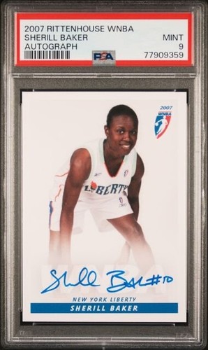 2007 Rittenhouse WNBA Autograph Sherill Baker PSA 9 New York Liberty | eBay