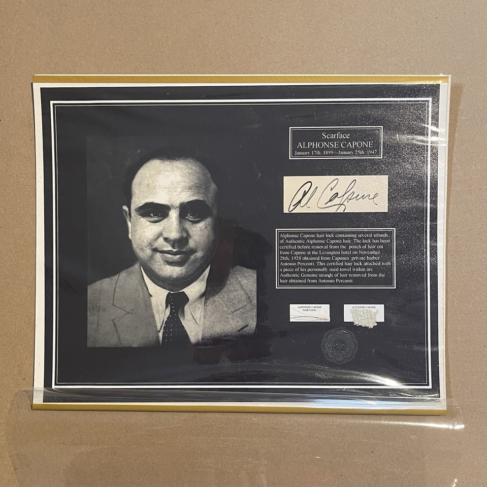 Al Capone - Original Type I 1931 Photograph, Authentic Hair Lock and ...