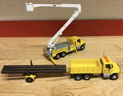CUSTOM BOLEY HO 1/87 POWER COMPANY BUCKET TRUCK /STAKE TRUCK WITH POLE ...