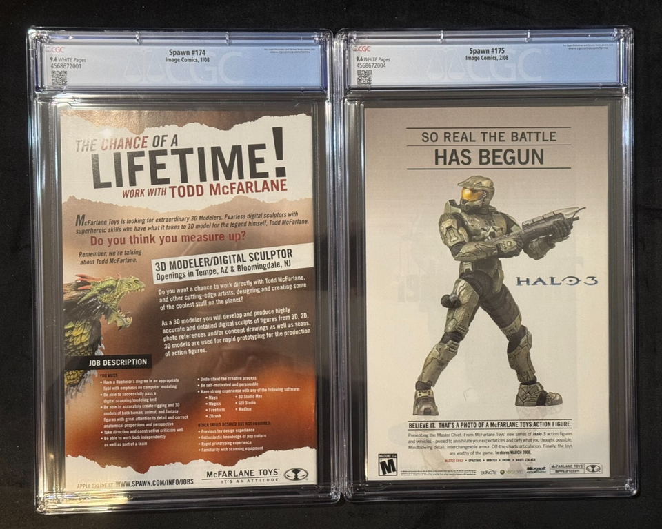 Spawn 174 & 175 CGC 9.6 1st/2nd Appearance of Gunslinger Spawn (w/Spawn ...