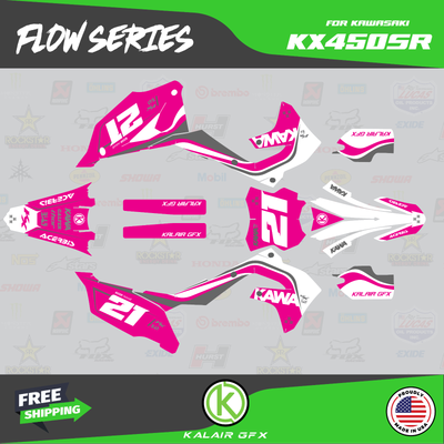 Graphics Decal Kit for Kawasaki KX450SR 2022 2023 Flow - Pink | eBay