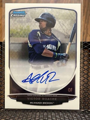 VICTOR ROACHE 2013 BOWMAN CHROME ROOKIE MILWAUKEE BREWERS AUTOGRAPH ...