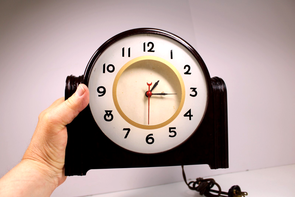 MID CENTURY MODERN LACKNER NEON GLO CLOCK BLUE NEON LIGHT MODEL WORKS ...