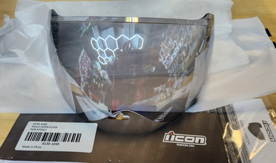 ICON DOMAIN SHIELD FOR DOMAIN HELMETS MOTORCYCLE ANTI-FOG - RST SILVER ...