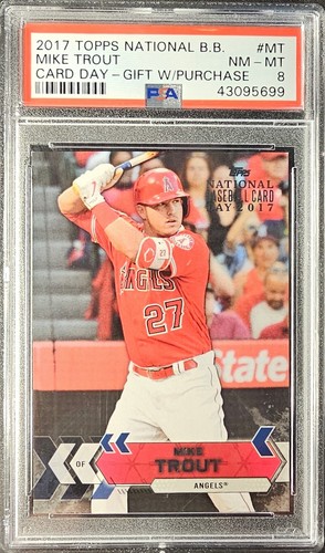 Mike Trout 2017 Topps National Baseball Card Day #GWP-MT Angels PSA 8 ...