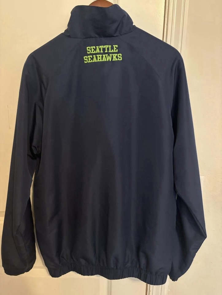Seattle Seahawks Pullover Windbreaker Men’s Lightweight Jacket Medium ...