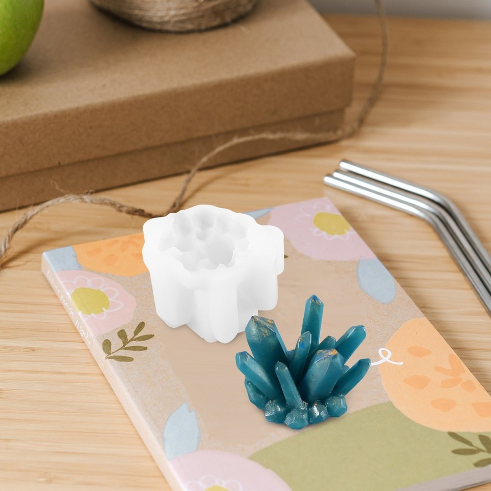 2pcs Crystal Cluster Epoxy Mold Cluster Ornament Making Mold DIY ...