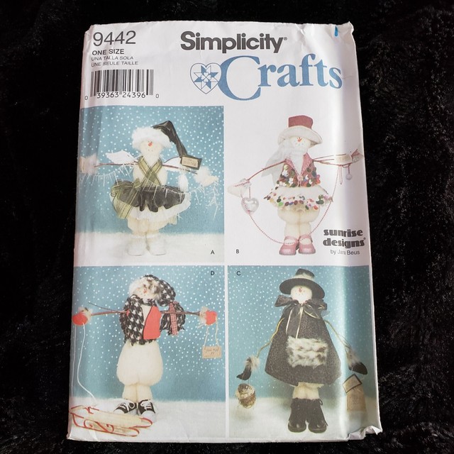 Snowman Pattern Simplicity Crafts 9442 Snow People Winter Decorations ...