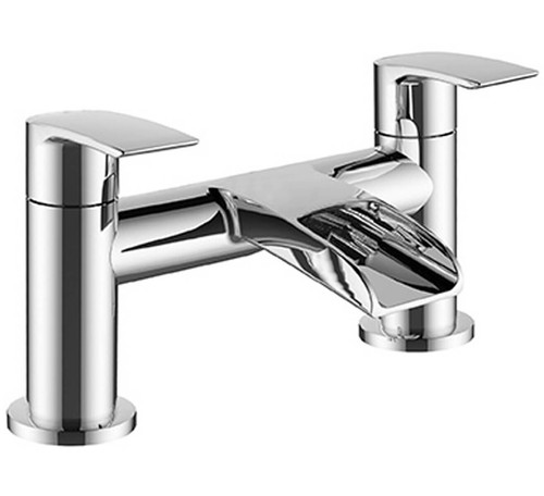 Deck Mounted Waterfall Bath Filler Tap in Chrome 9012 Niagara Balham ...