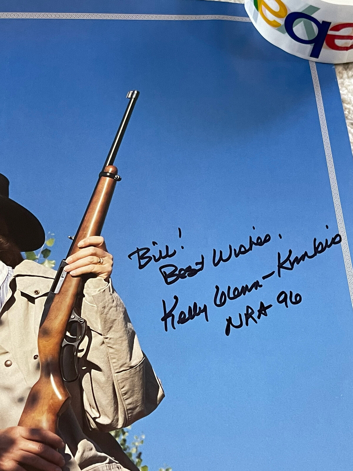 Ruger Poster Signed by Kelly Glenn Kimbro, Model 96 Lever Action Rifle ...