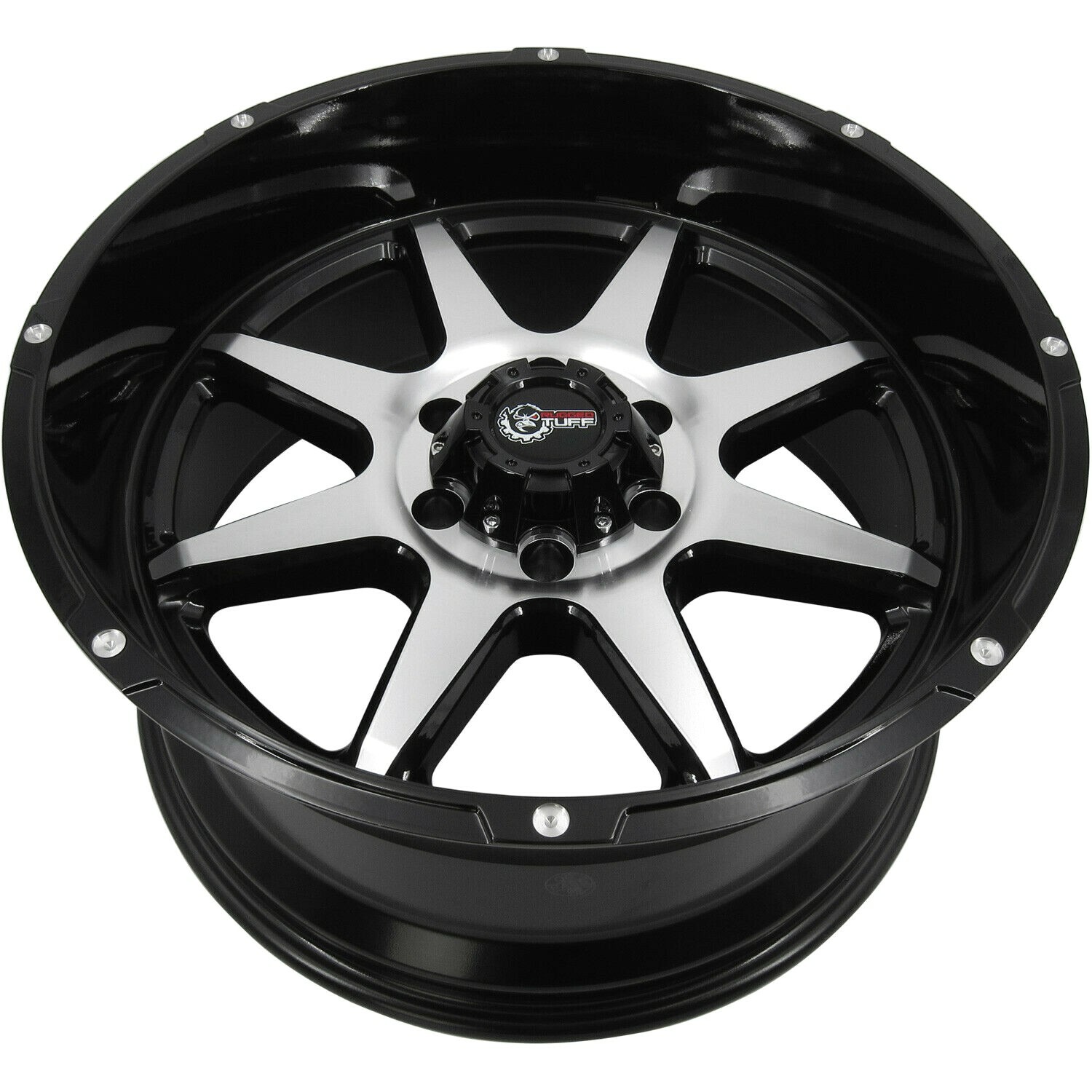 20" 6x5.5 6x139.7 Wheels Rims Set of 4 20x10 -18 Offset Black Set of 4 ...