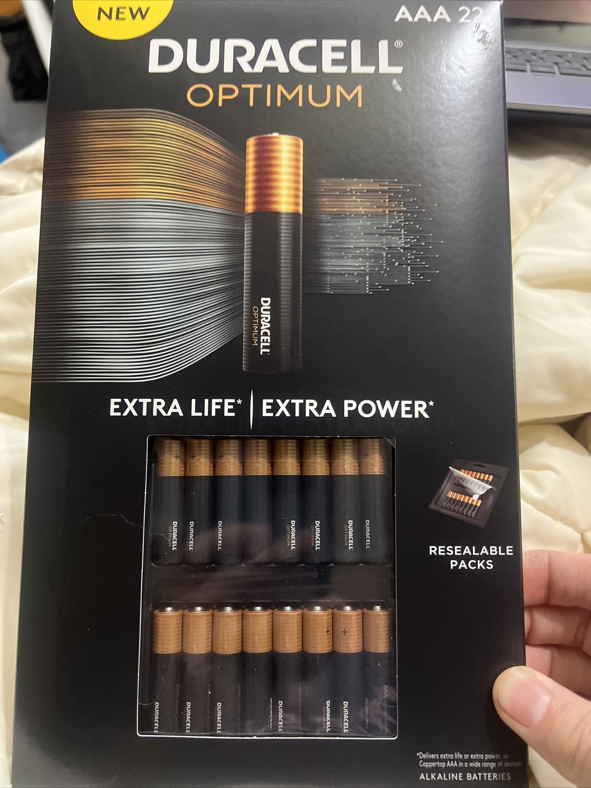 Duracell Optimum Resealable Packs AAA Alkaline Batteries 41333033310| eBay
