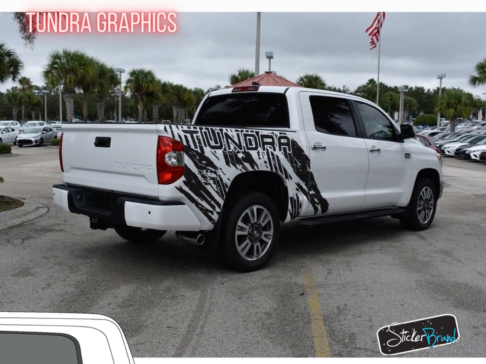 Truck Mud Splash Vinyl Graphic Sticker for Toyota Tundra. Set of 2 ...